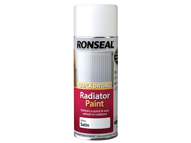 One Coat Radiator Spray Paint Satin White 400ml | Paints & Spray Paints ...
